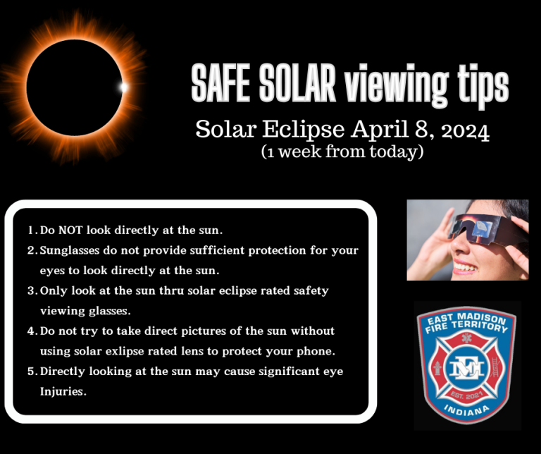 Solar Eclipse Safety Information - East Madison Fire Territory